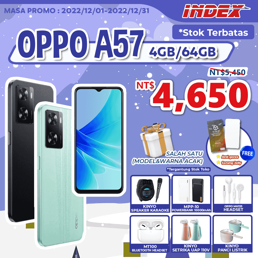 OPPO A57-2022 (4G)|-INDEX | Indonesia Delivery Express-PRODUK